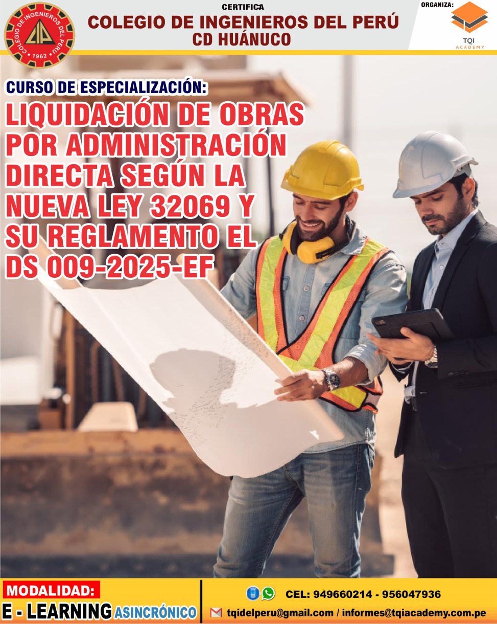 LIQUIDACIÓN DE OBRAS POR ADMINISTRACIÓN DIRECTA SEGÚN LA NUEVA LEY ...